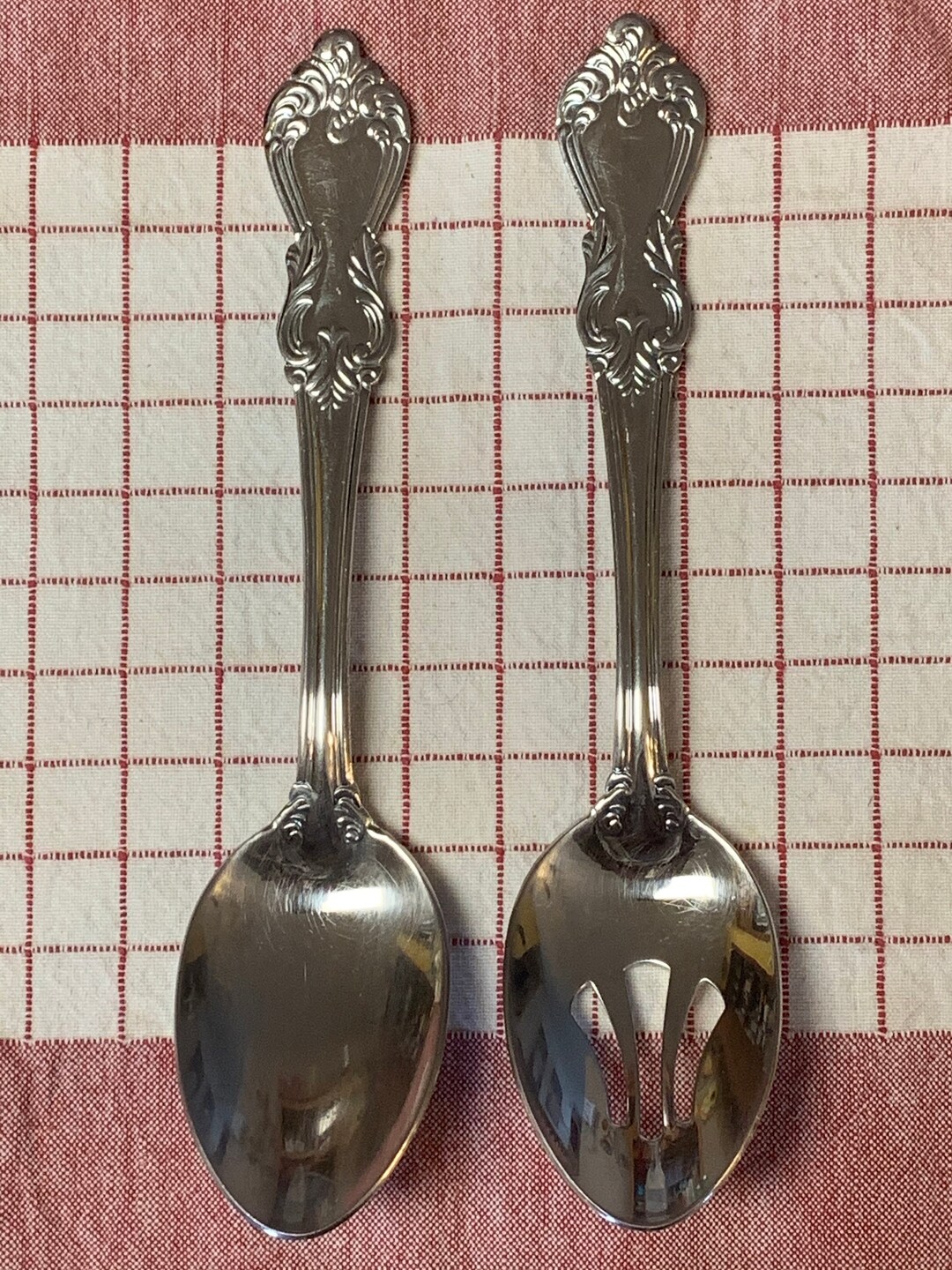 Group of 2 Reed and Barton Marlborough Heritage Mint Serving Spoons - Etsy