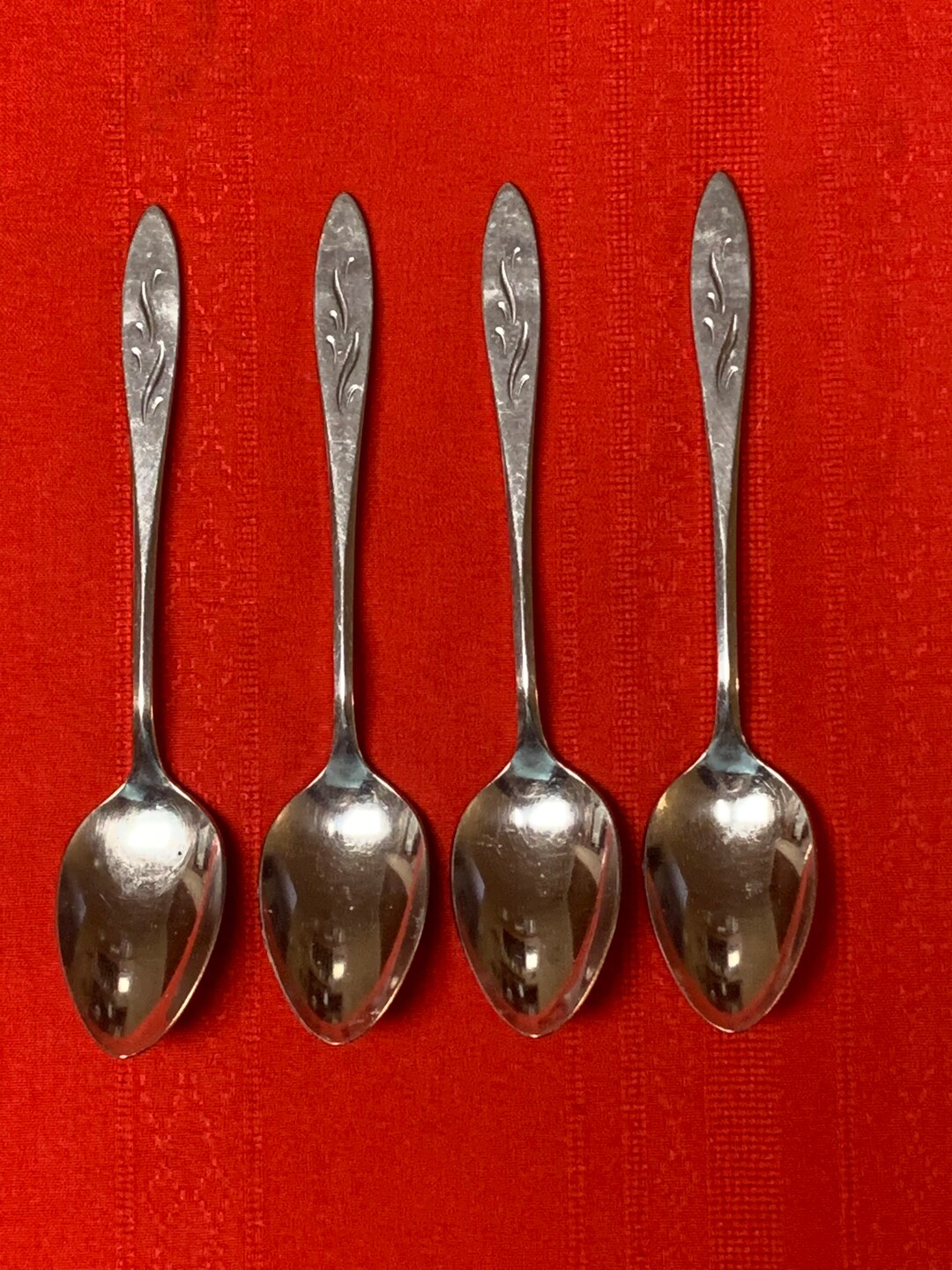 Set of 4 Vintage Oneidacraft Deluxe Oneida Ember Glow Stainless Steel ...
