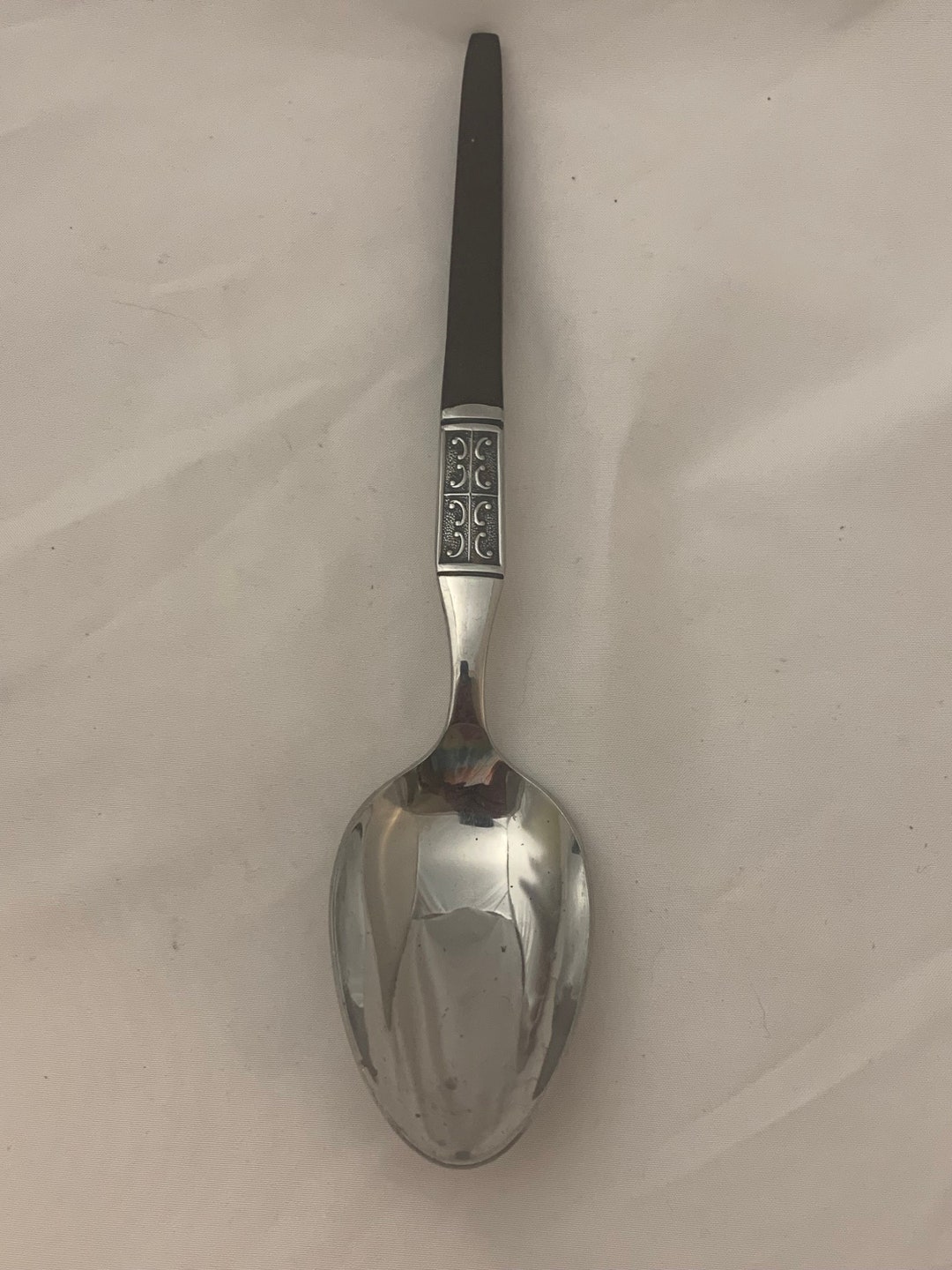 1 Ekco Eterna La Joya Mid Century Wood Handle Serving Spoon - Etsy