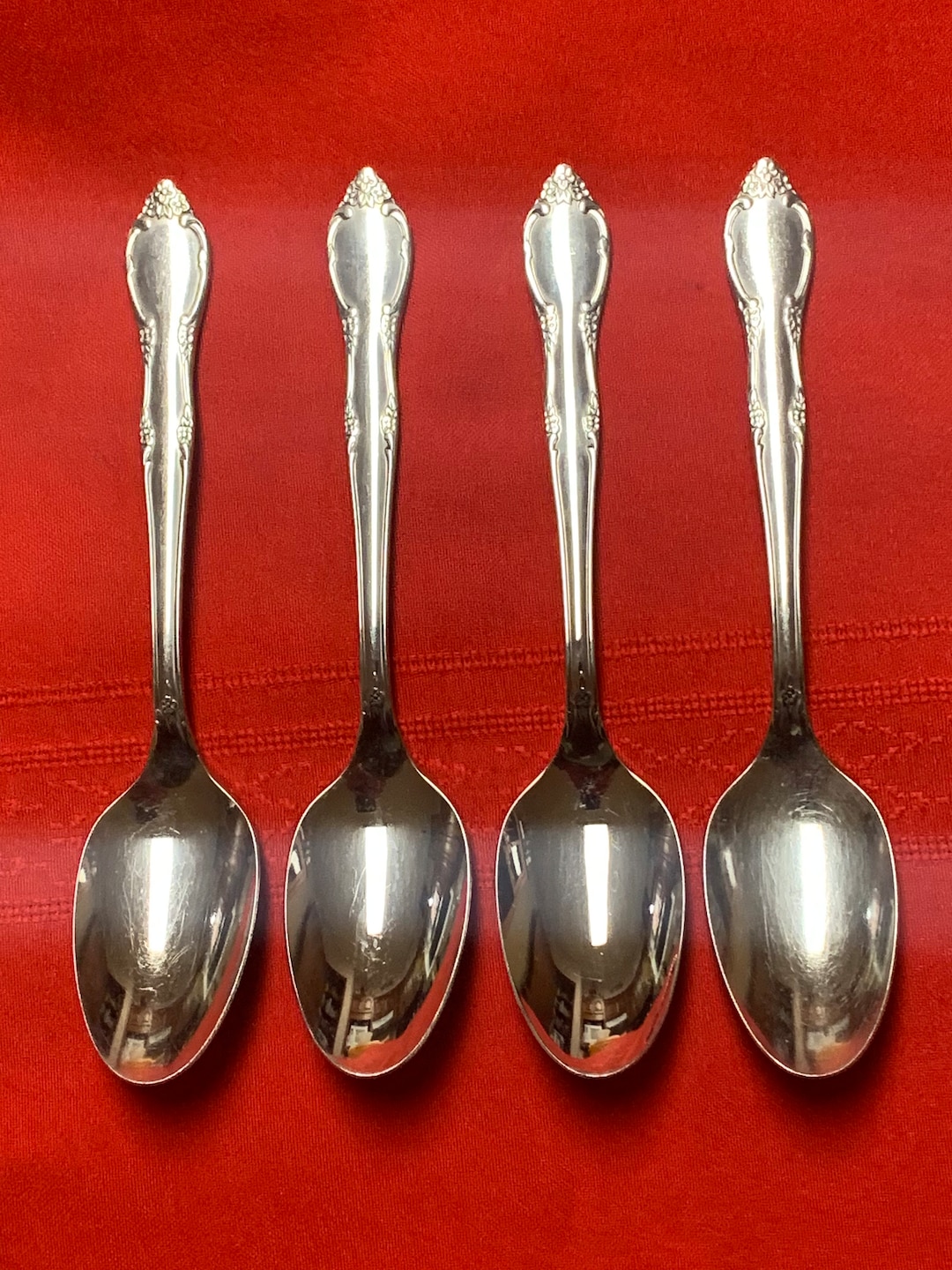 Set of 4 Oneida Mansion Park Stainless Steel Teaspoons - Etsy