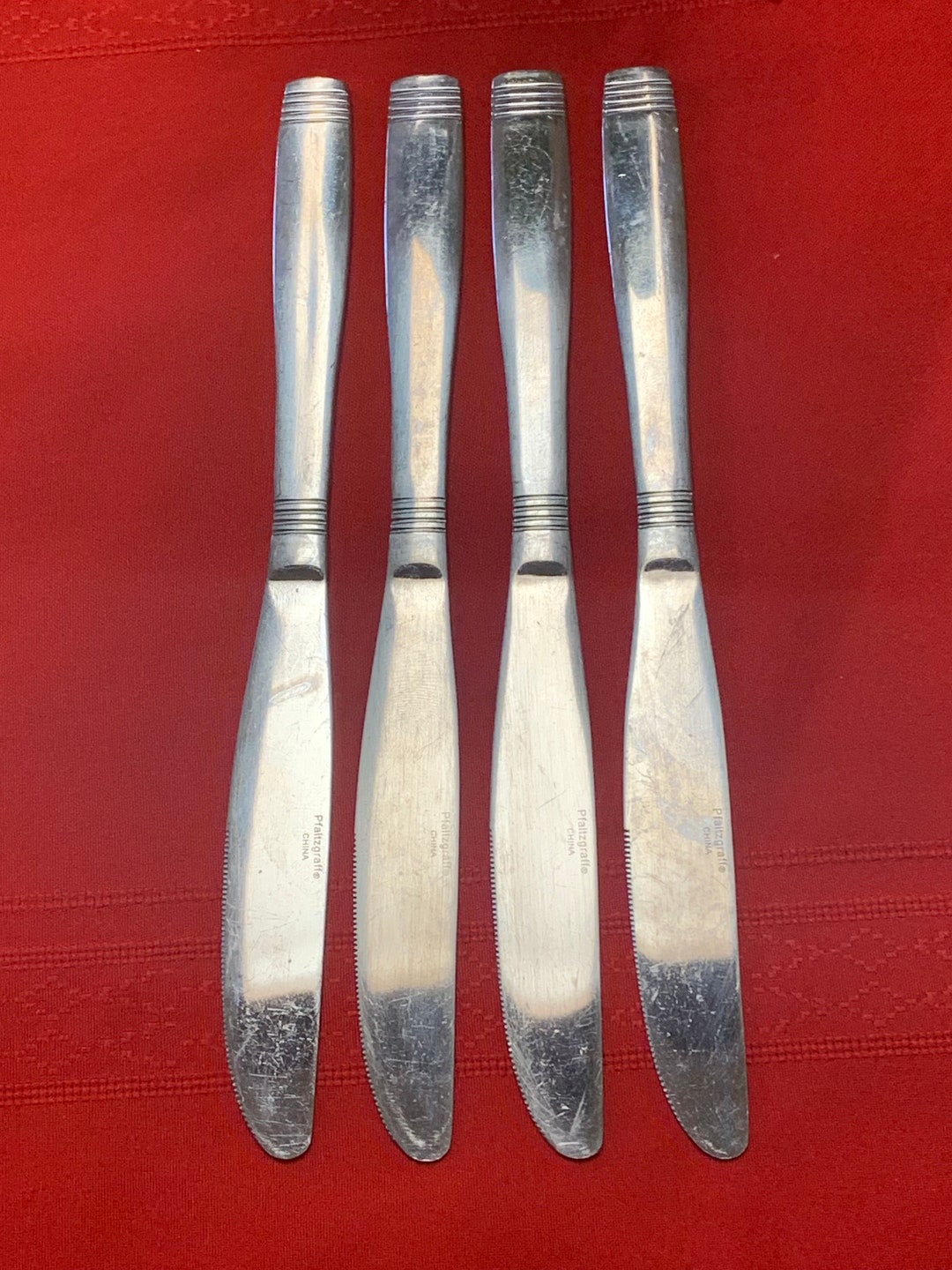 Set of 4 Pfaltzgraff Linear Stainless Steel Dinner Knives - Etsy