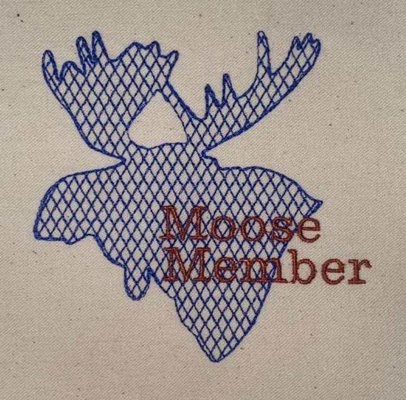 Moose Head Silhouette in 3 Ways Design Digitized Embroidery Design - Etsy