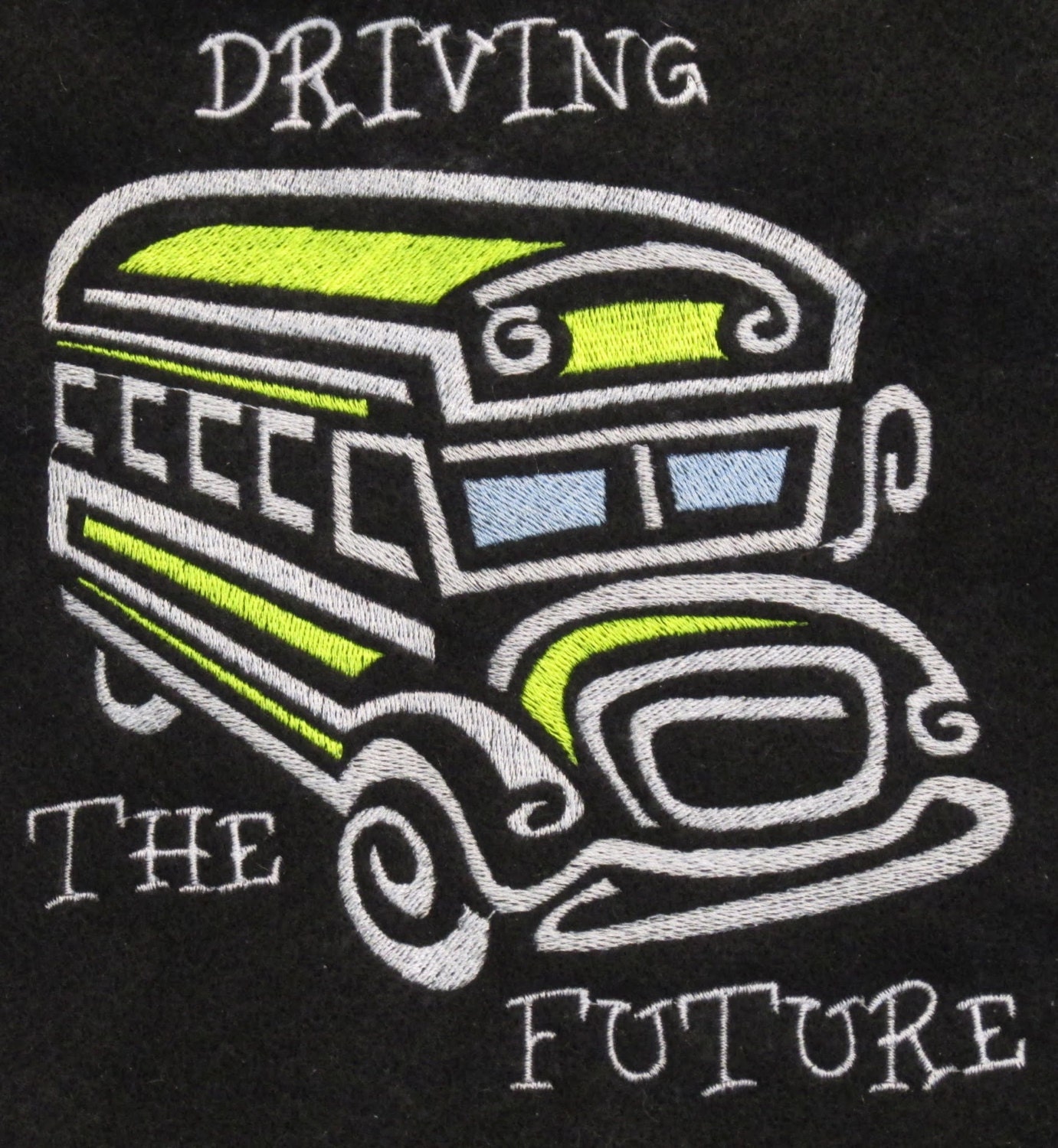 Driving the Future School Bus Digitized Embroidery Design - Etsy