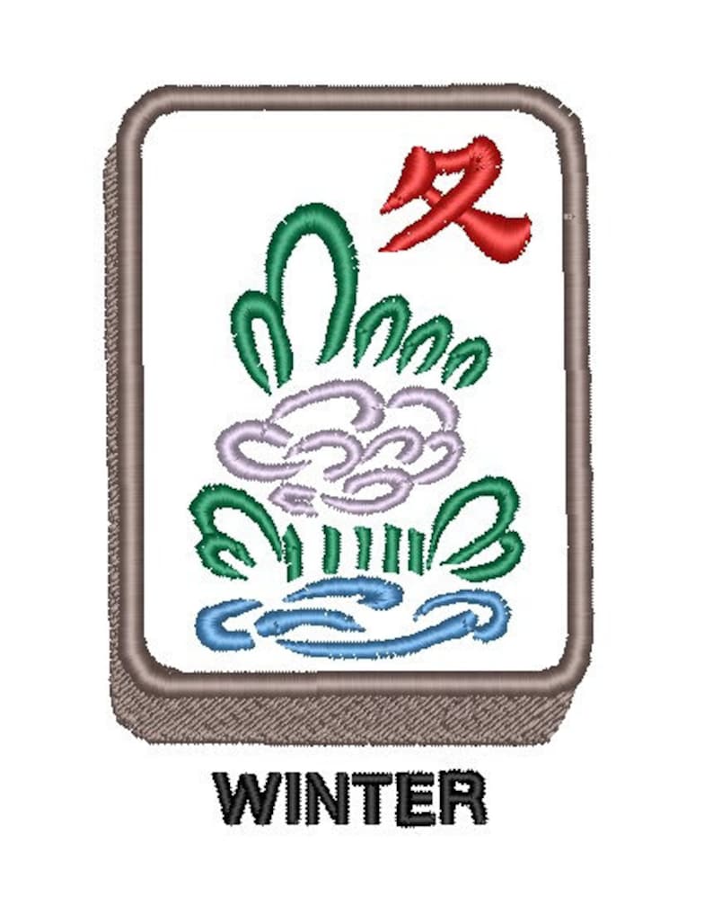 Mah Jongg Seasons Digitized Embroidery Design - Etsy