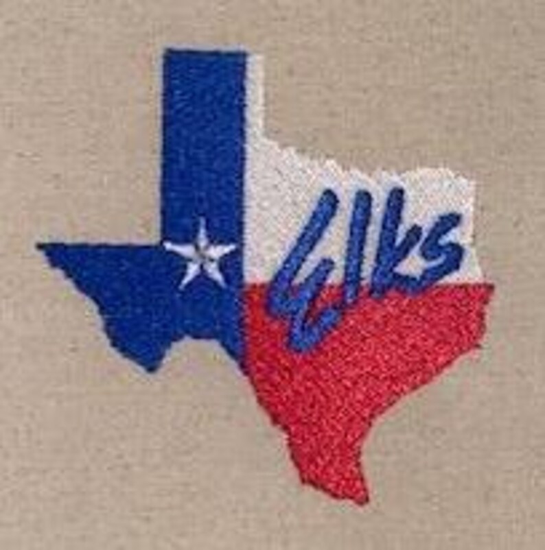 TEXAS Elks Logo Digitized Embroidery Design - Etsy