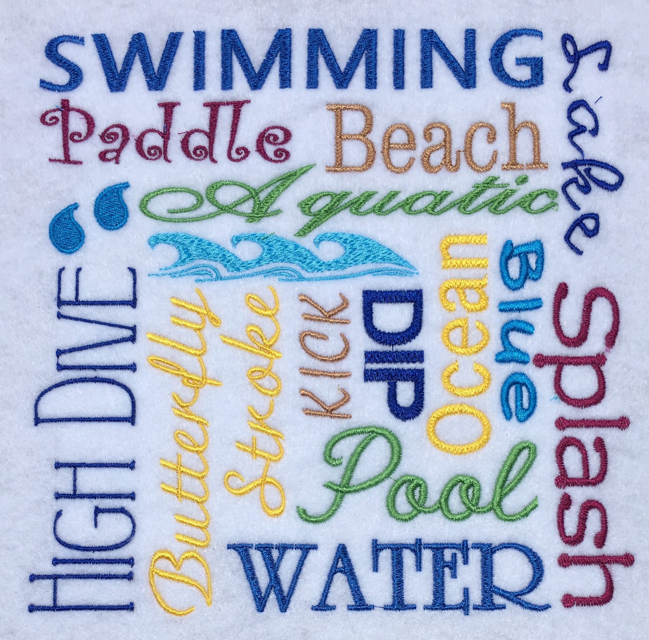 Swimming Digitized Embroidery Design - Etsy