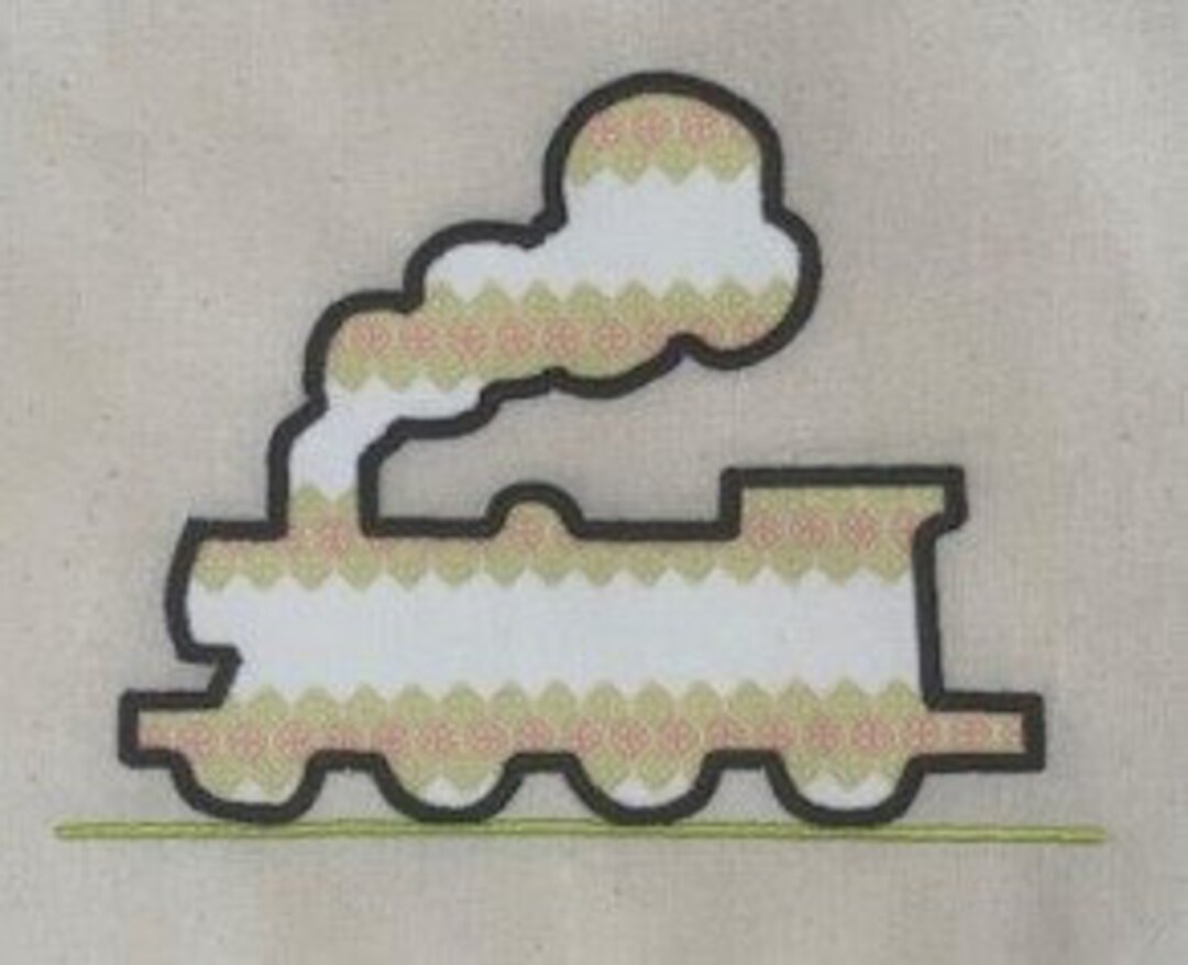 Train Applique Digitized Embroidery Design - Etsy