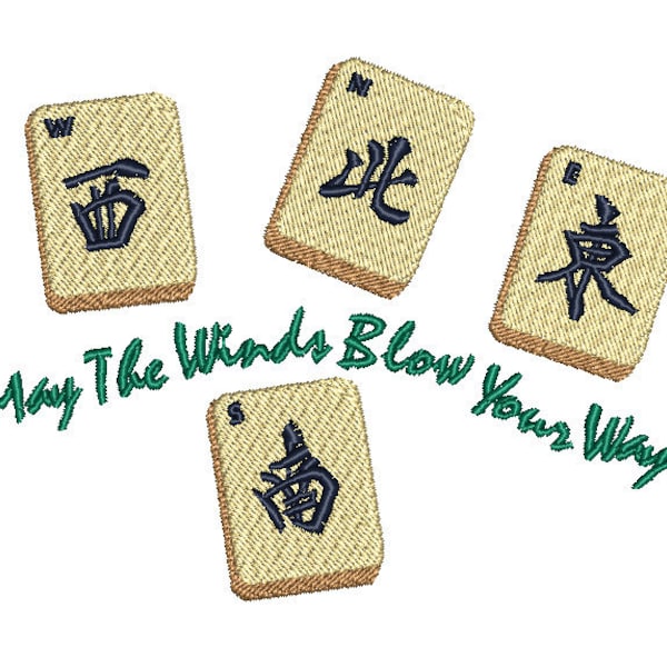 Mahjong Embroidery Designs - Etsy