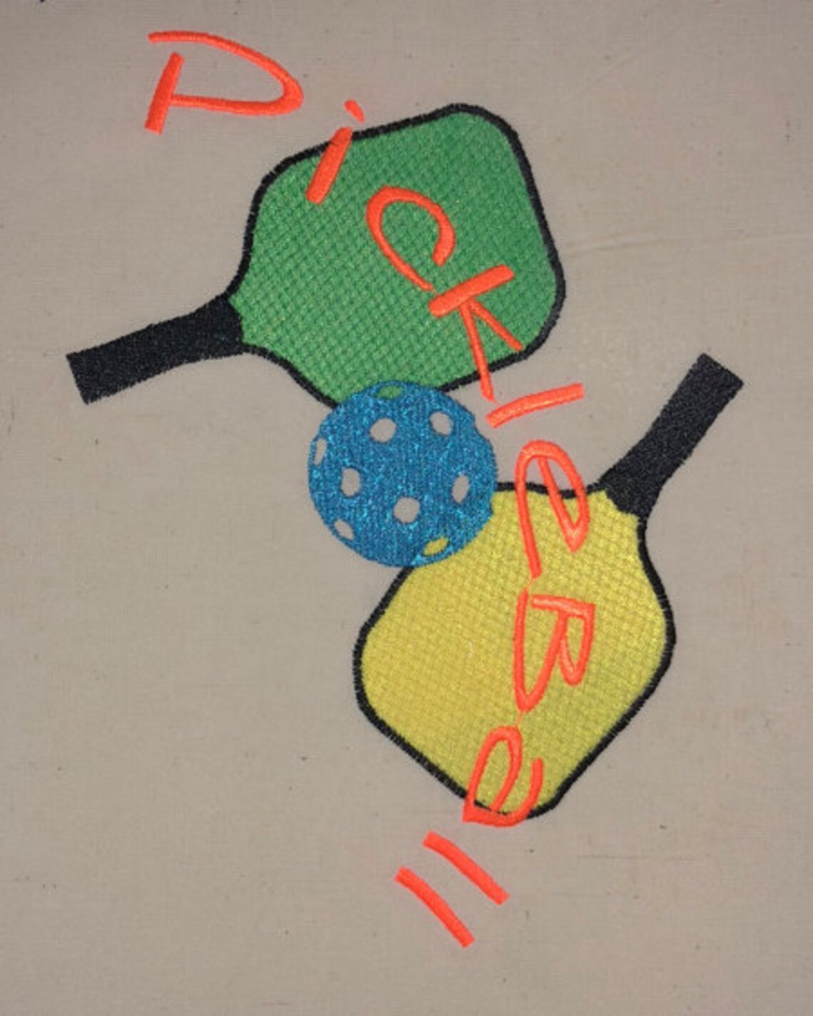 Pickleball Digitized Embroidery Design - Etsy
