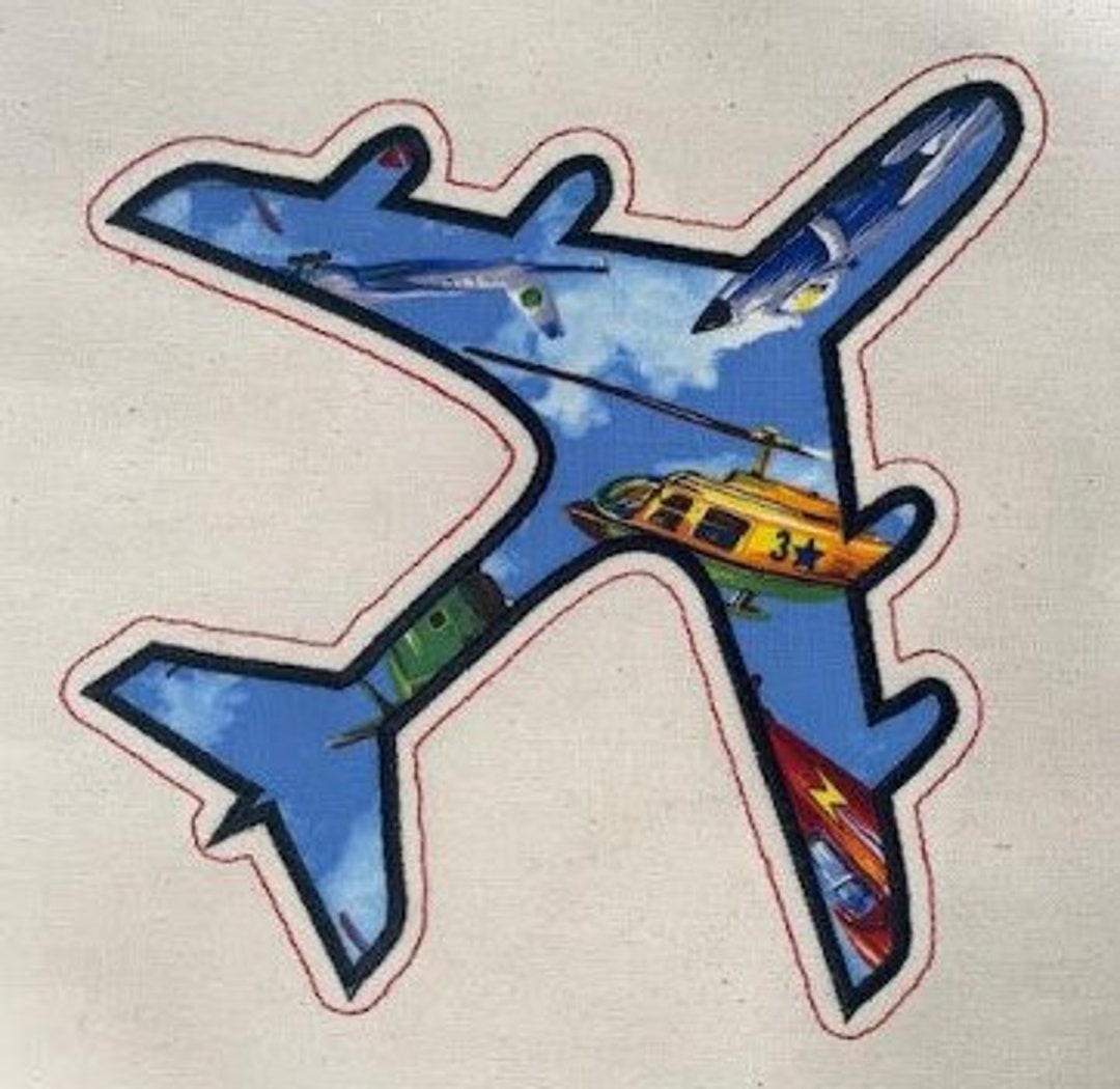 Jet Plane Applique Digitized Embroidery Design - Etsy