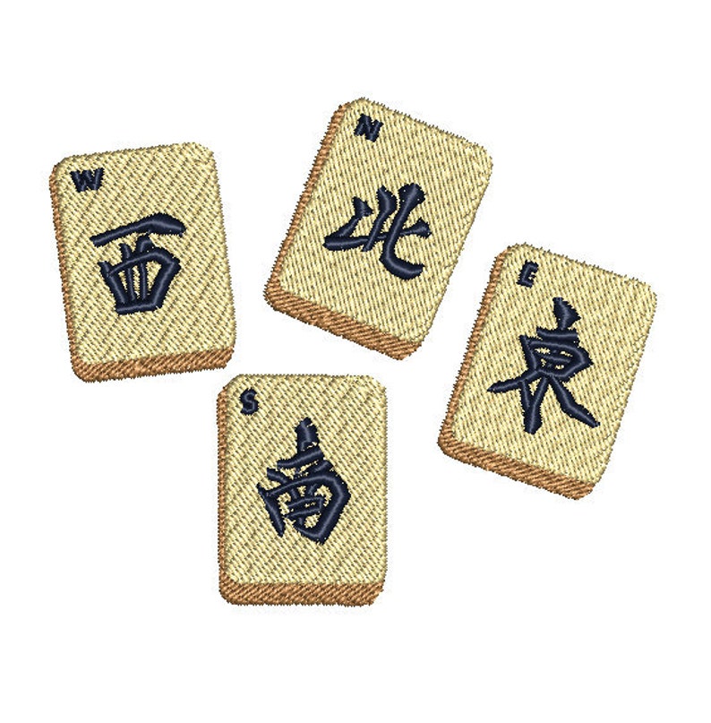 Mah Jongg Winds Digitized Embroidery Designs - Etsy