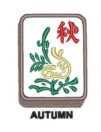 Mah Jongg Seasons Digitized Embroidery Design - Etsy