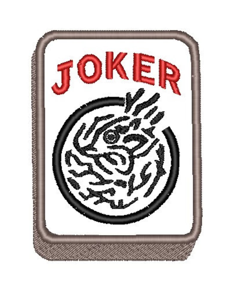 Mah Jongg Joker Tile Digitized Embroidery Design - Etsy