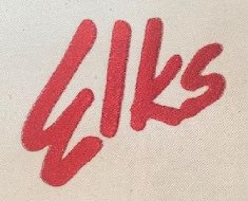 Elks Logo With Tatoo Art and With an American Flag Digitized Embroidery ...