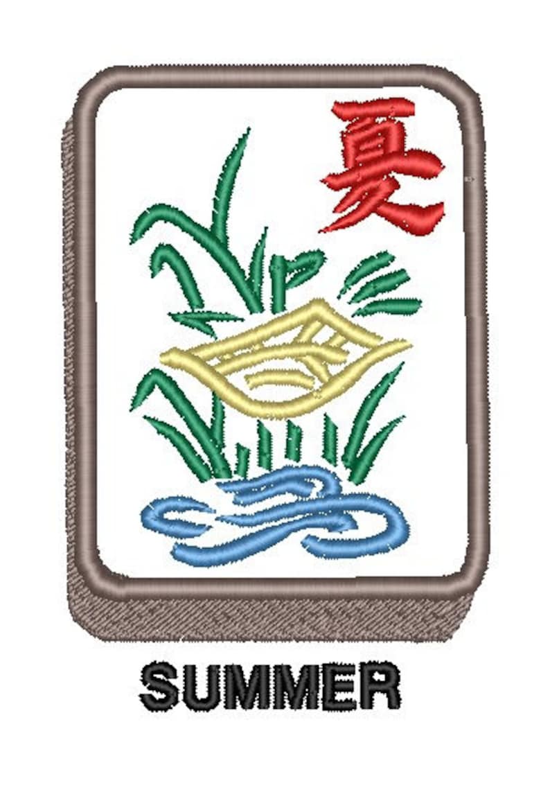 Mah Jongg Seasons Digitized Embroidery Design - Etsy