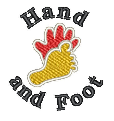 Hand and Foot 2022 Digitized Embroidery Design - Etsy