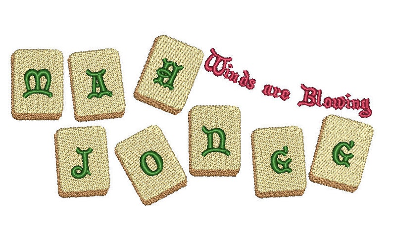 Mah Jongg Winds Digitized Embroidery Designs - Etsy