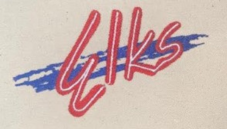 Elks Logo With Neon Banding Digitized Embroidery Design - Etsy