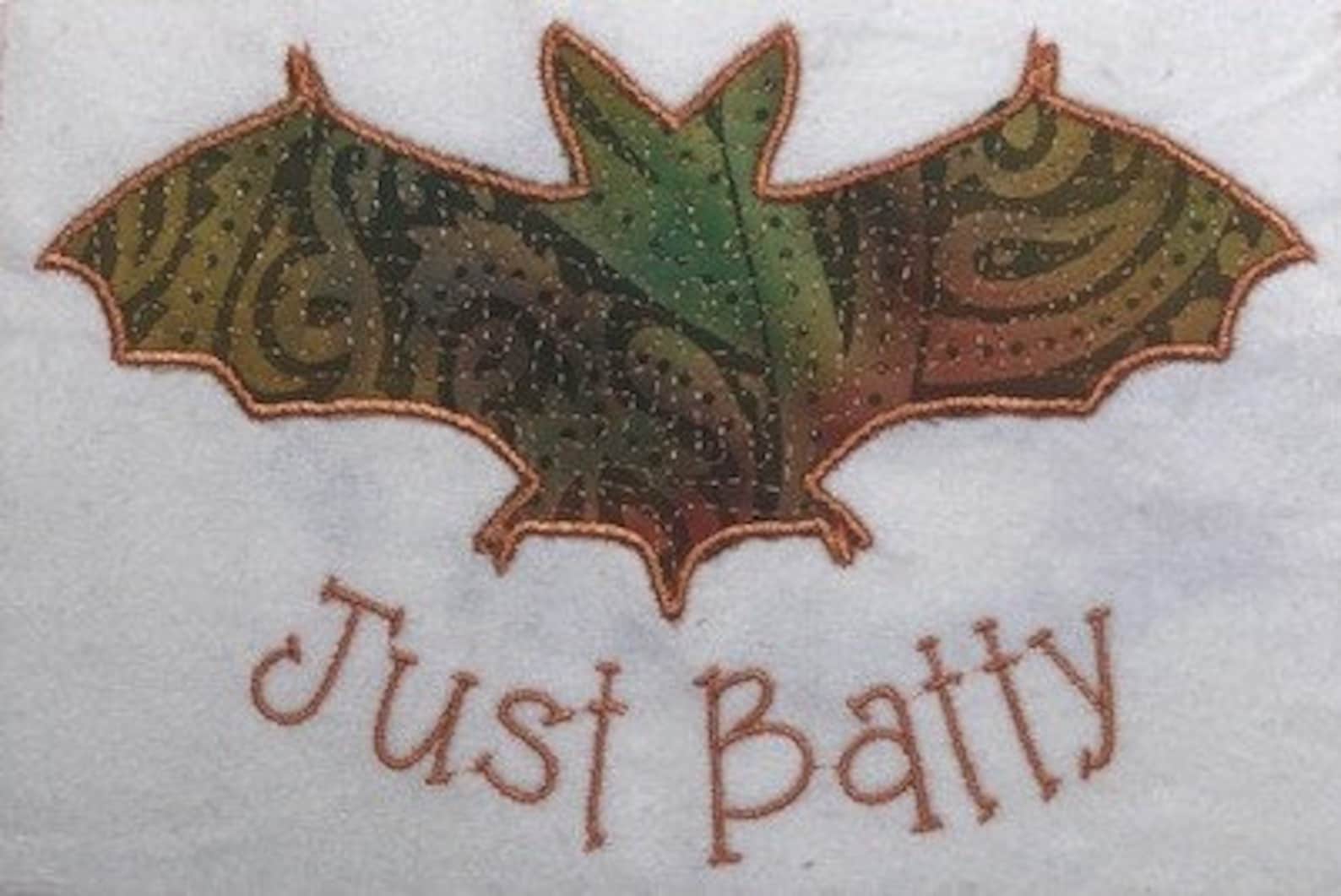 4 Different 'bats' Designs Digitized Embroidery Design - Etsy