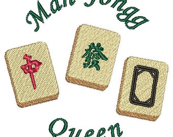 Mah Jongg Embroidery Design - Etsy