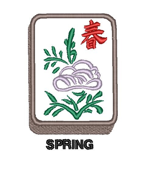 Mah Jongg Seasons Digitized Embroidery Design - Etsy