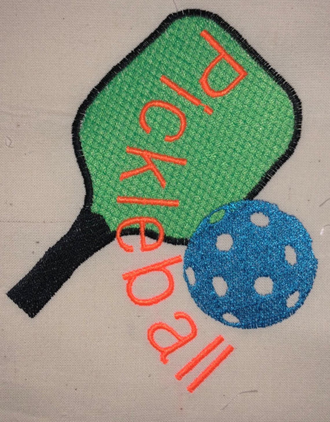 Pickleball Digitized Embroidery Design - Etsy