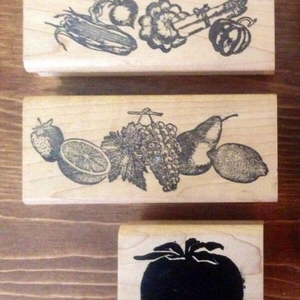 Fruit Rubber Stamp - Etsy