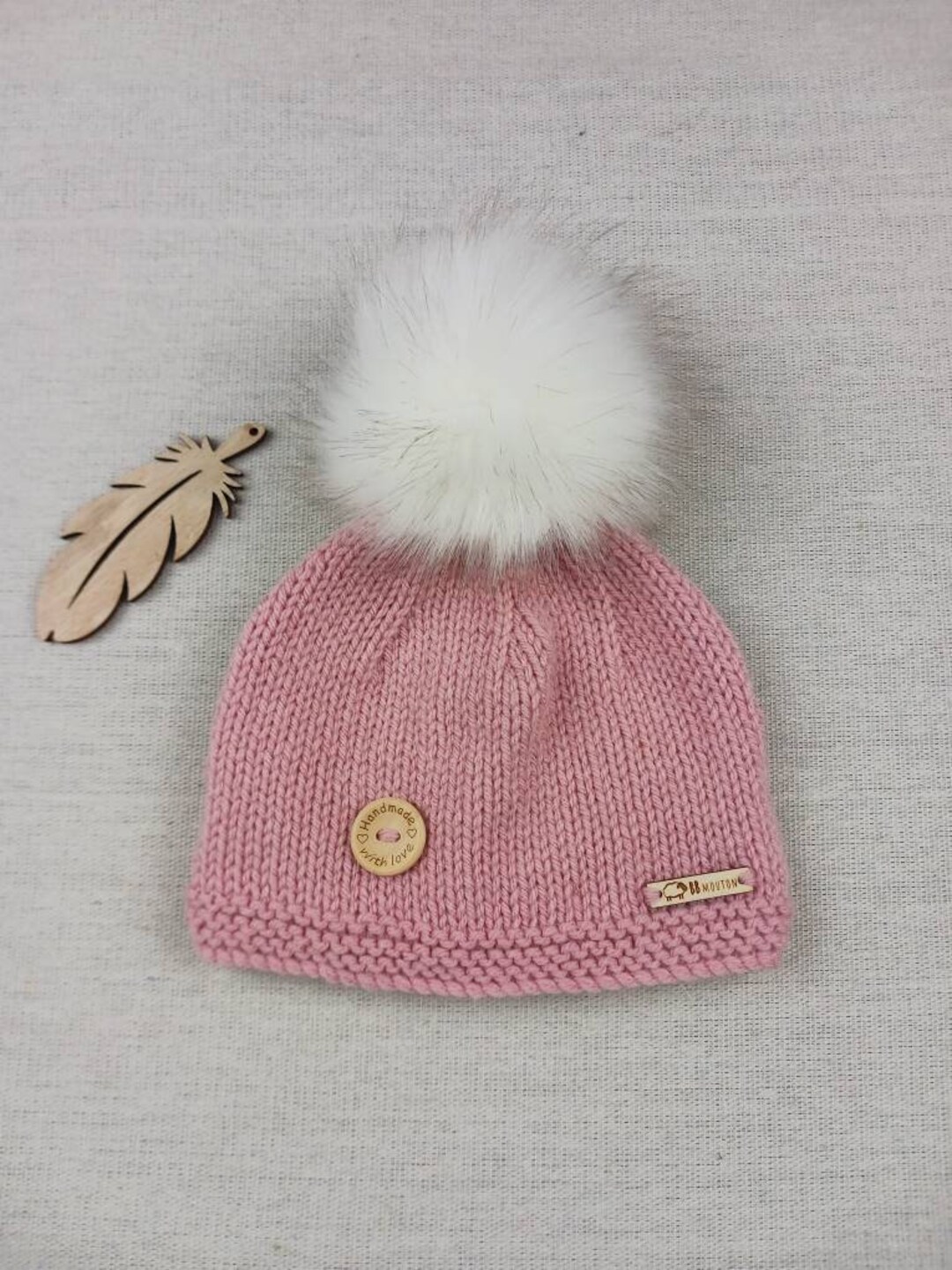 Plain Pink Tuque Pattern From Birth to 12 Months in French - Etsy