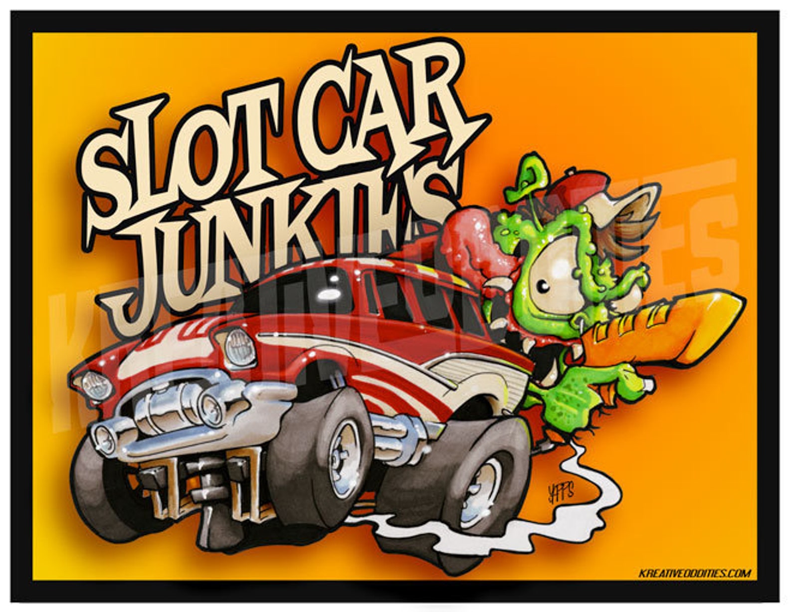Slot Car Junkie Art Print - Etsy