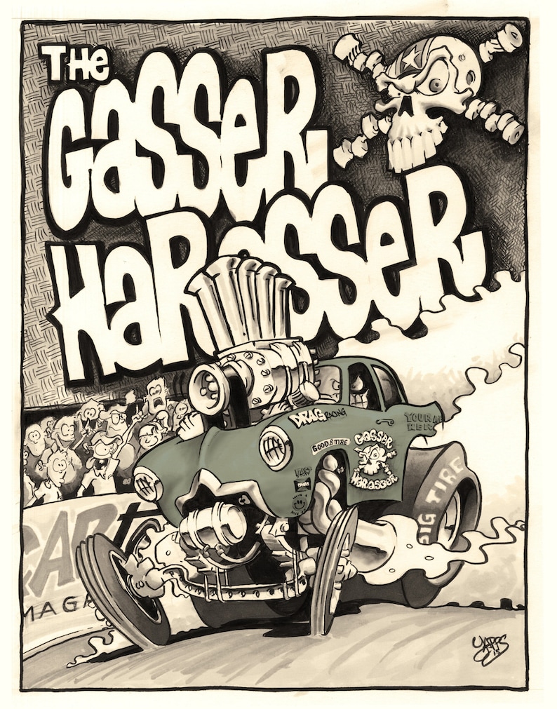 Gasser Harasser Hot Rod Art Print - Etsy