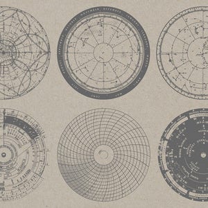 12 Vintage Charts. Vector & PNG Resources. Digital Download. Art, Print ...