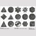 15 Geometric Masks. PNG Resources. Digital Download. Art, Print, T ...