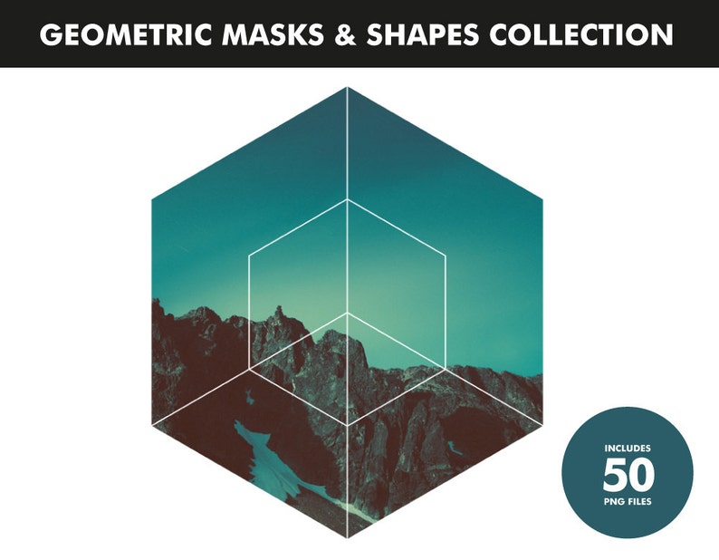 50 Geometric Items. PNG Resources. Digital Download. Art, Print, T ...