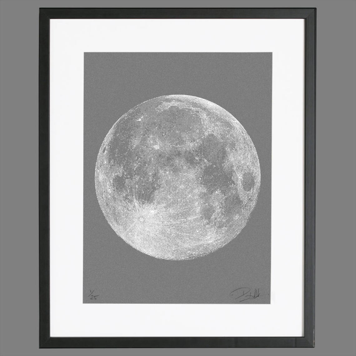 Halftone Silver Moon. Vector, PNG, JPEG. Digital Download. Art, Prints ...