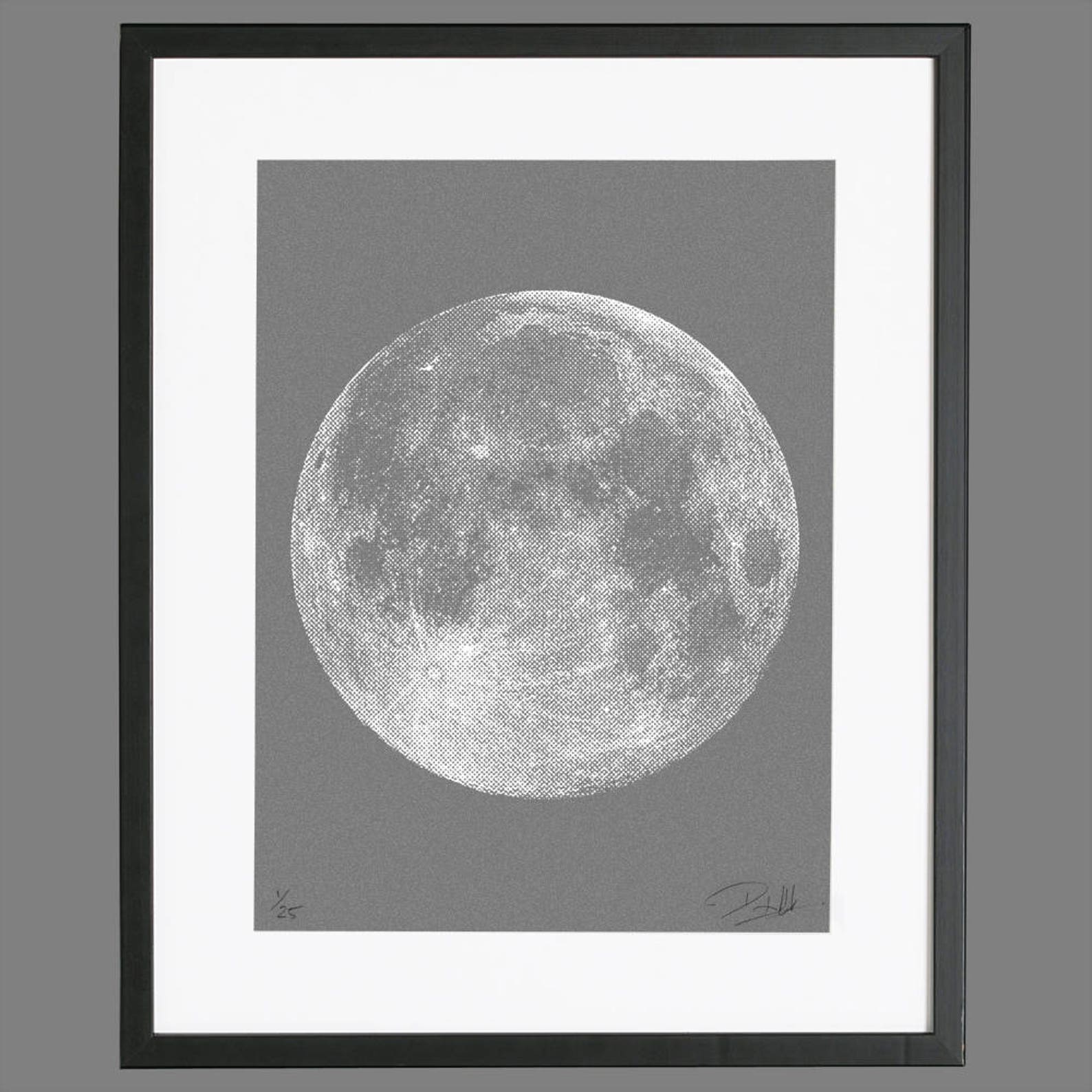 Halftone Silver Moon. Vector, PNG, JPEG. Digital Download. Art, Prints ...
