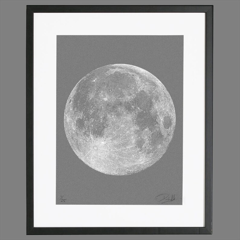 Halftone Silver Moon. Vector, PNG, JPEG. Digital Download. Art, Prints ...