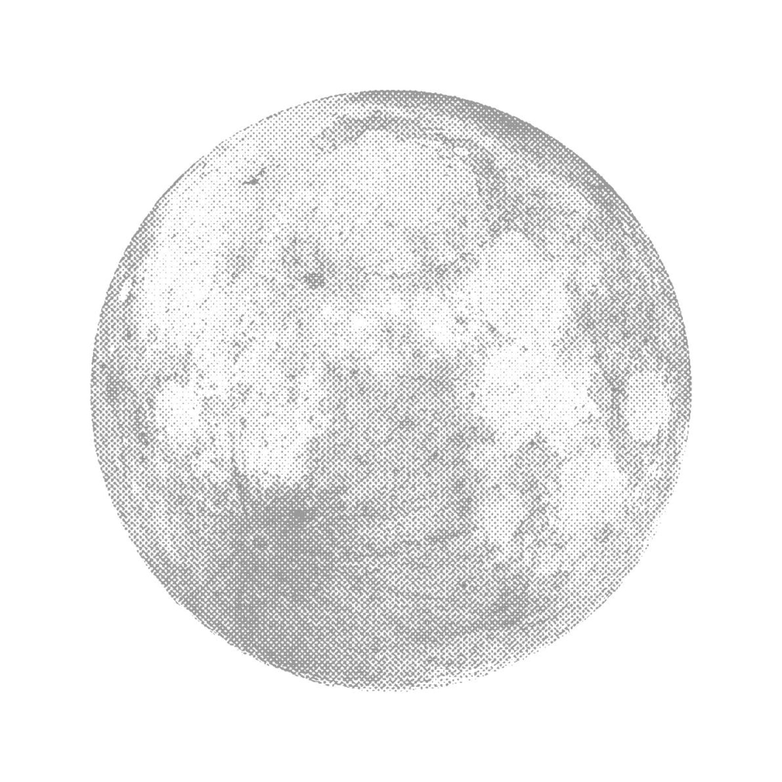 Halftone Silver Moon. Vector, PNG, JPEG. Digital Download. Art, Prints ...
