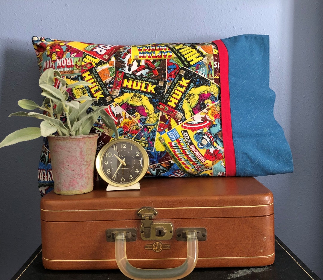 Marvel Comic Travel Pillowcase, Iron Man, Spider-man, Wolverine ...