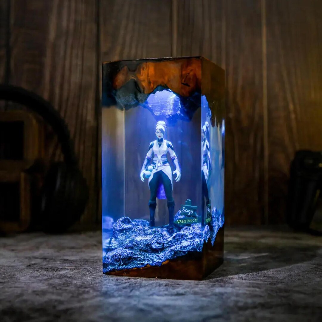 Sage Valorant Game Handmade Resin Lamp,diorama Resin Epoxy,epoxy and ...