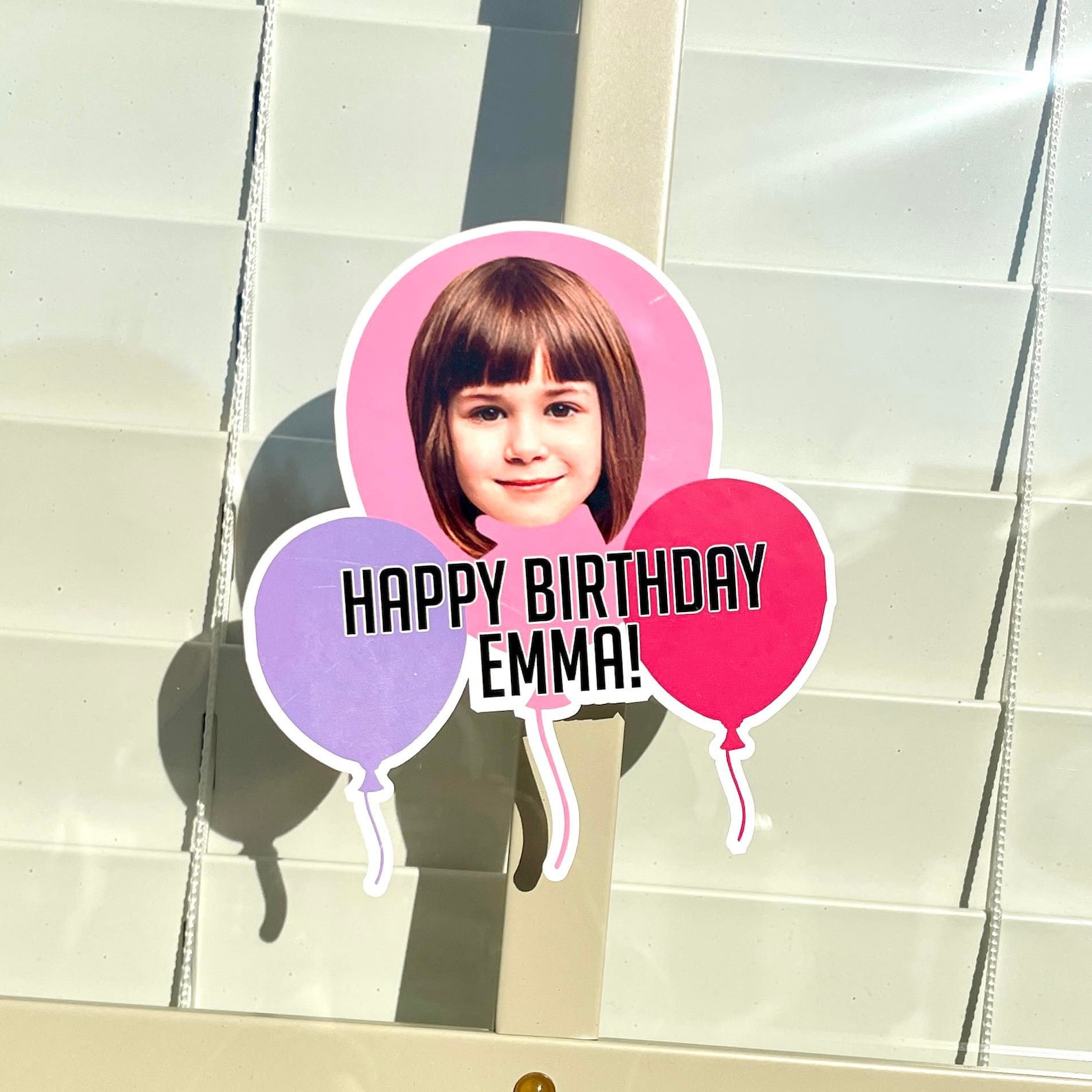 Personalized Window Cling, Birthday Window Cling, Personalized Birthday ...