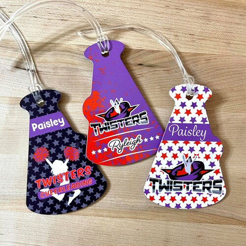 Cheerleading Bag Tag Personalized Cheer Tag Cheer Luggage - Etsy