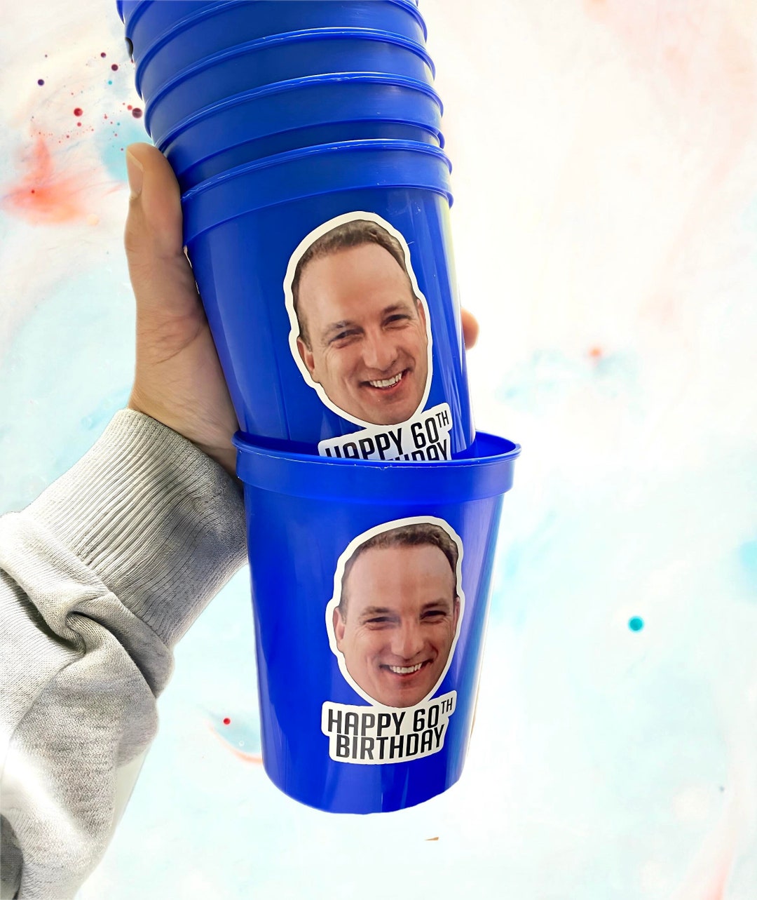 Set of 5 Plastic Cups Personalized, Custom Plastic Cups, Custom Cups ...