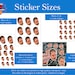 Custom Face Stickers, Personalized Stickers, Custom Party Favors, 30th ...