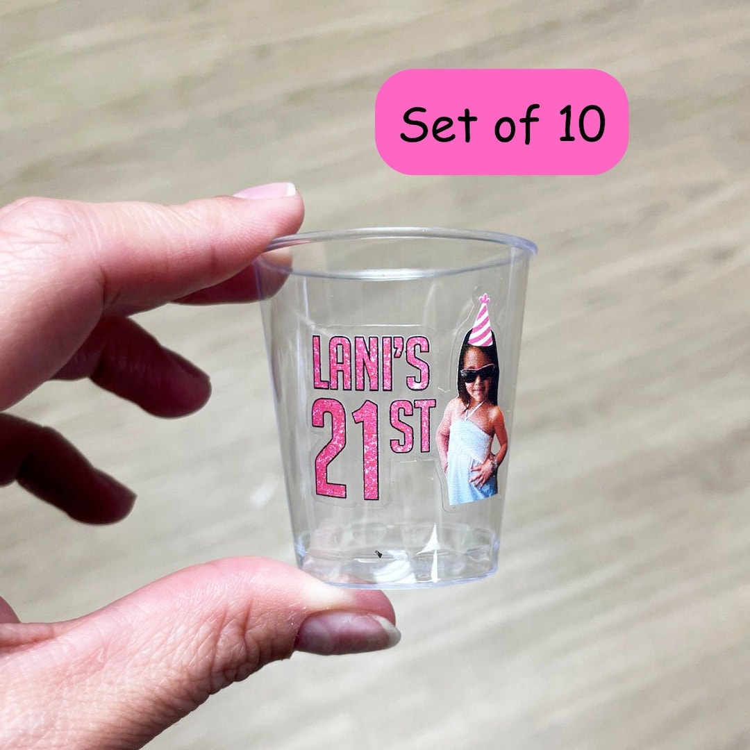 Set of 10 Plastic Shot Glasses Personalized, Custom Shot Glasses Bulk ...