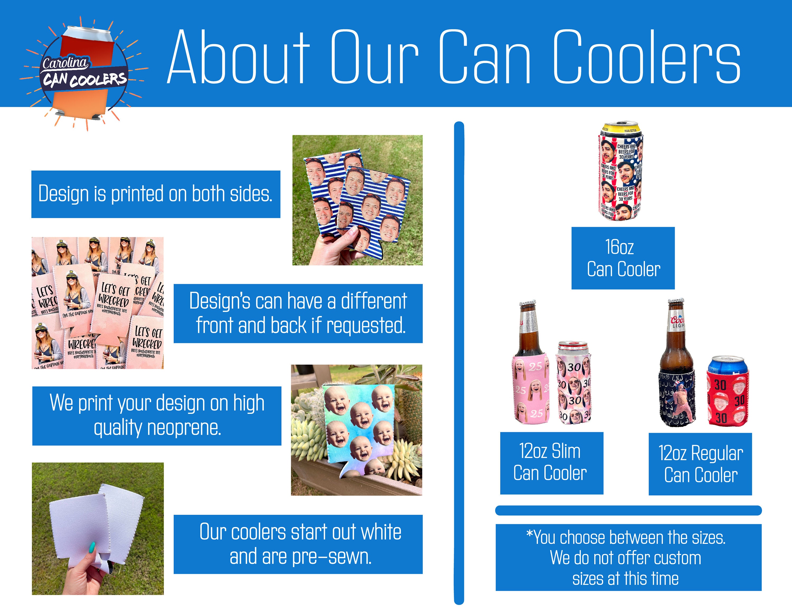 Custom Can Cooler Personalized Funny Photo Gifts for - Etsy