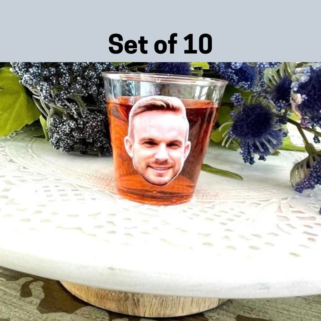 Set Of 10 Plastic Shot Glasses Personalized Bachelorette Decorations Bachelorette Party Favors