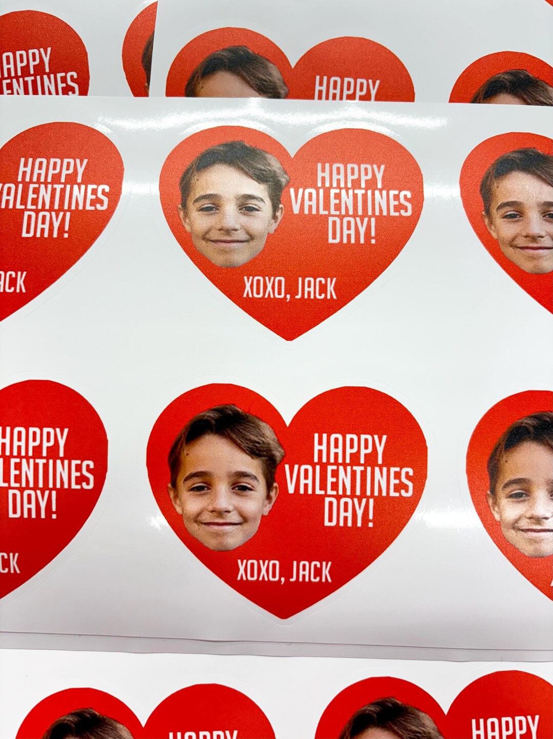 Custom Valentines Day Sticker, Kids Valentines Stickers Personalized ...