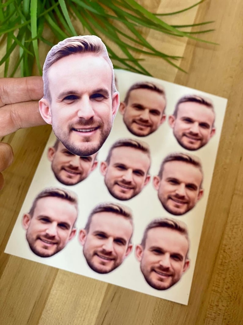 Custom Face Stickers Personalized Stickers Custom Party - Etsy