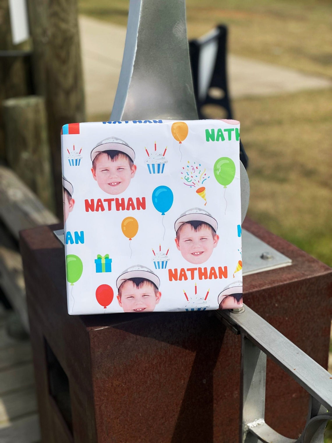 Custom Photo Birthday Wrapping Paper, Personalized Name Gift Wrap - Etsy
