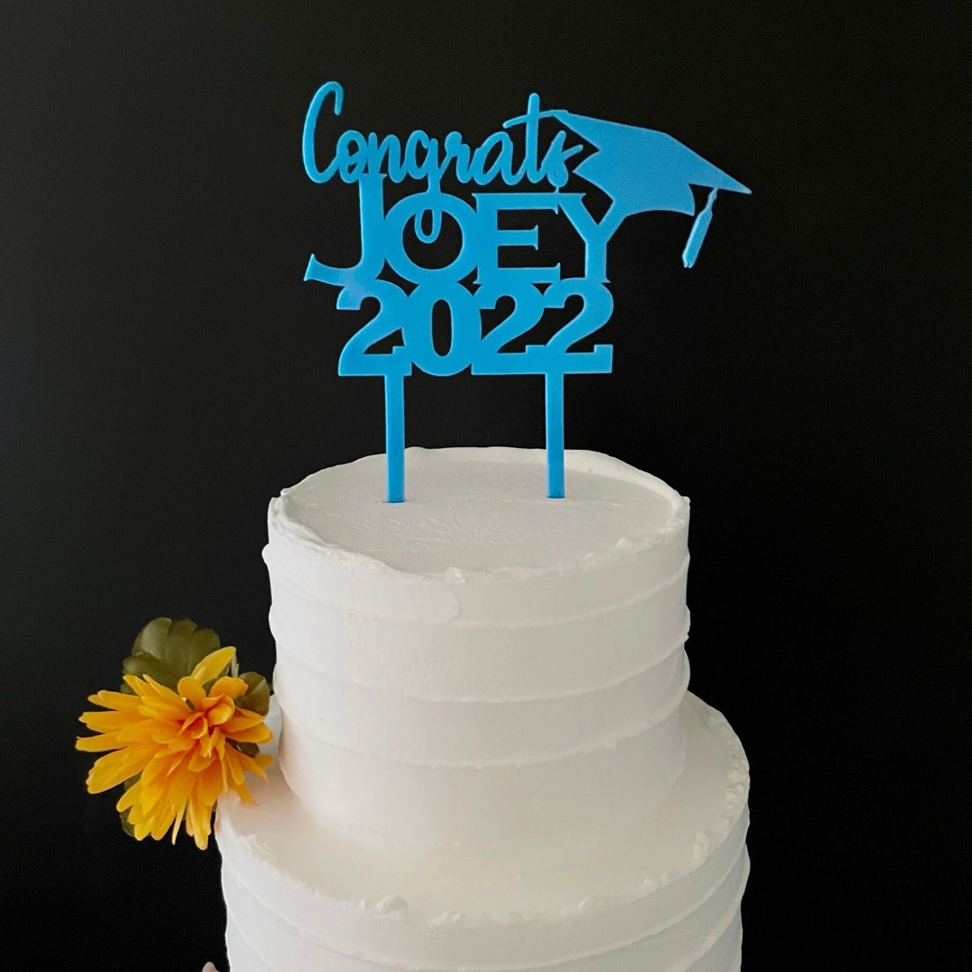 Custom Cake Topper, Graduation Cake Topper, Acrylic Cake Topper ...